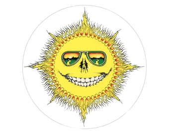 Smiling Sun Decal - Etsy