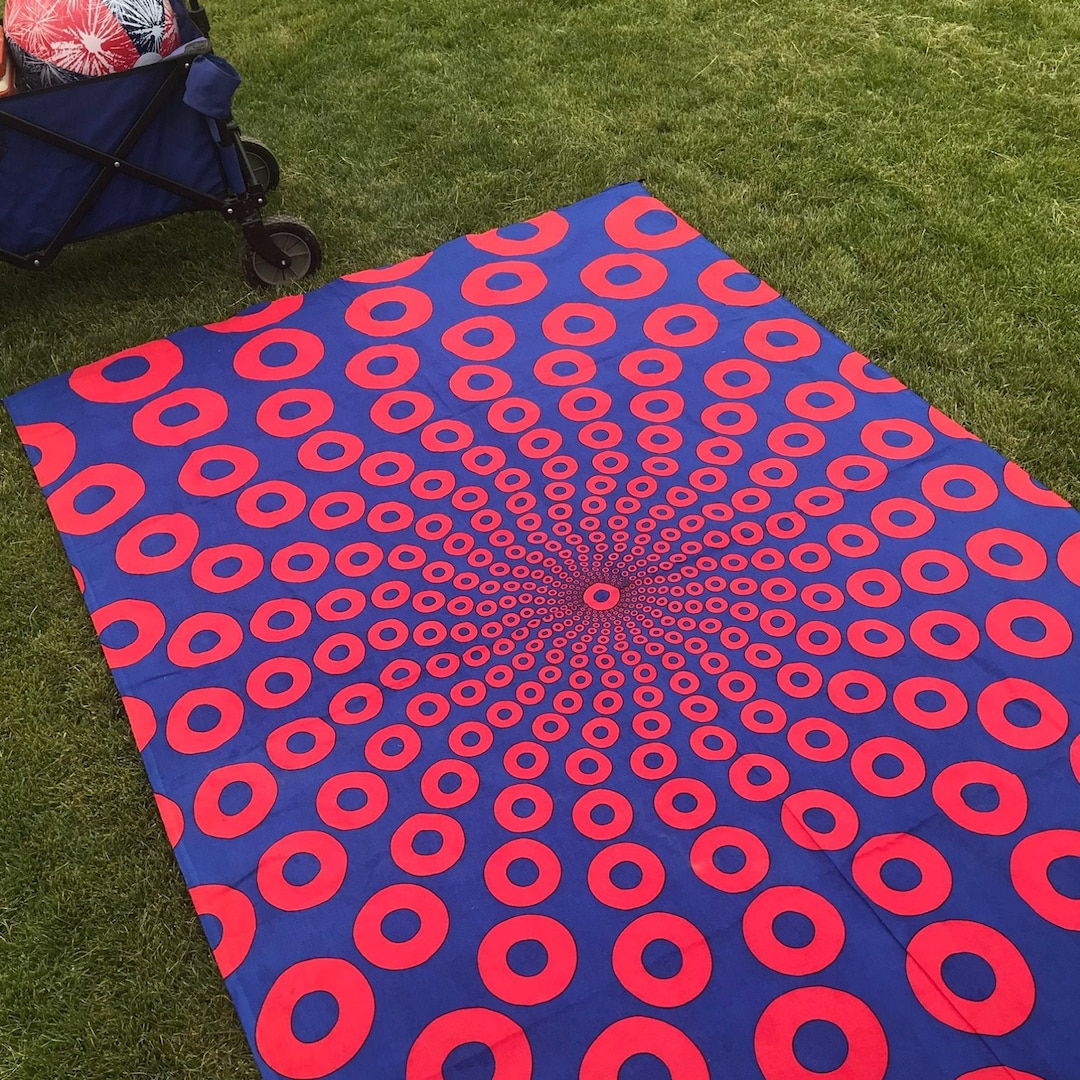 Phish Tapestry, Fishman Donut Vector Waves, Phish Donuts, Cotton, Wall ...