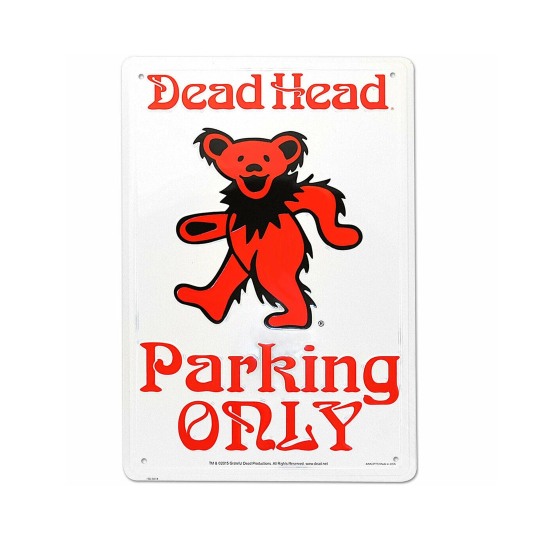 Grateful Dead Dancing Bear Deadhead Parking Sign, Embossed Metal - Etsy