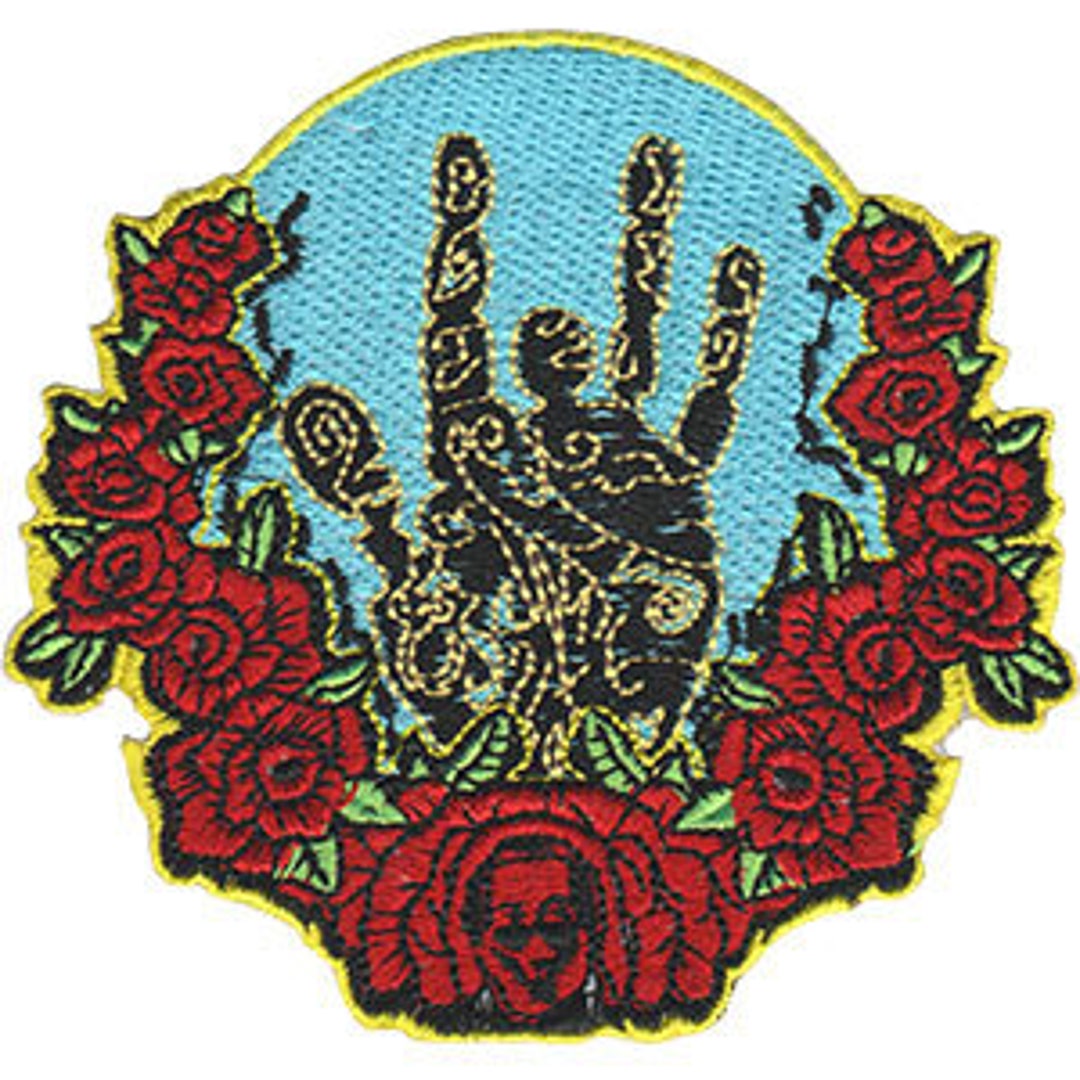 Jerry Garcia Hand in Roses Patch Vintage Grateful Dead Patch - Etsy