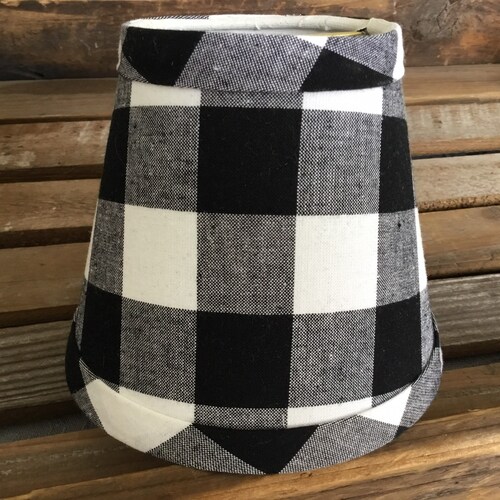 Black and White Buffalo Check Print Shade - Etsy