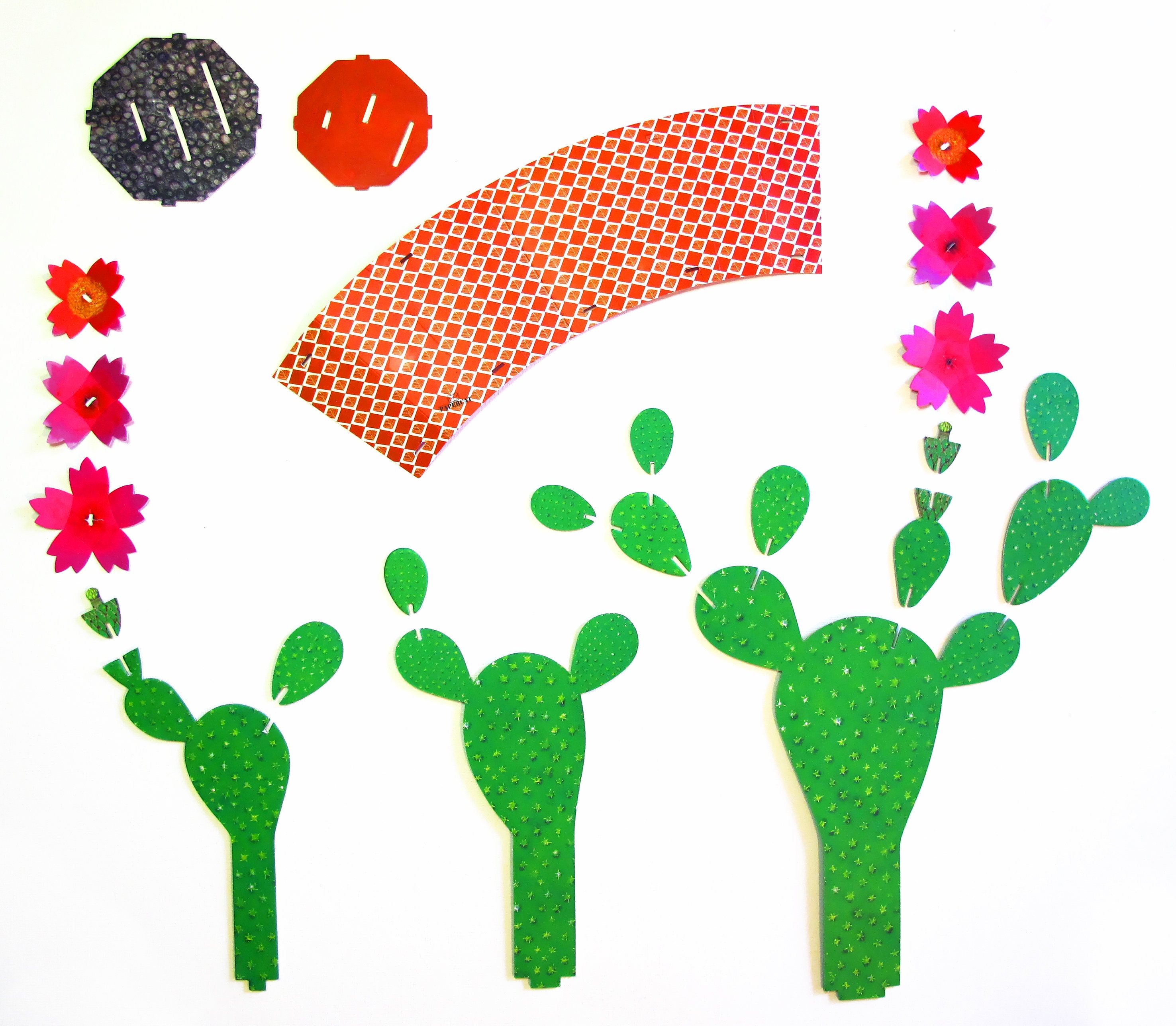 Cactus Craft Kit, Cardboard Plant, DIY Cactus Kit, Prickly Pear Cactus ...