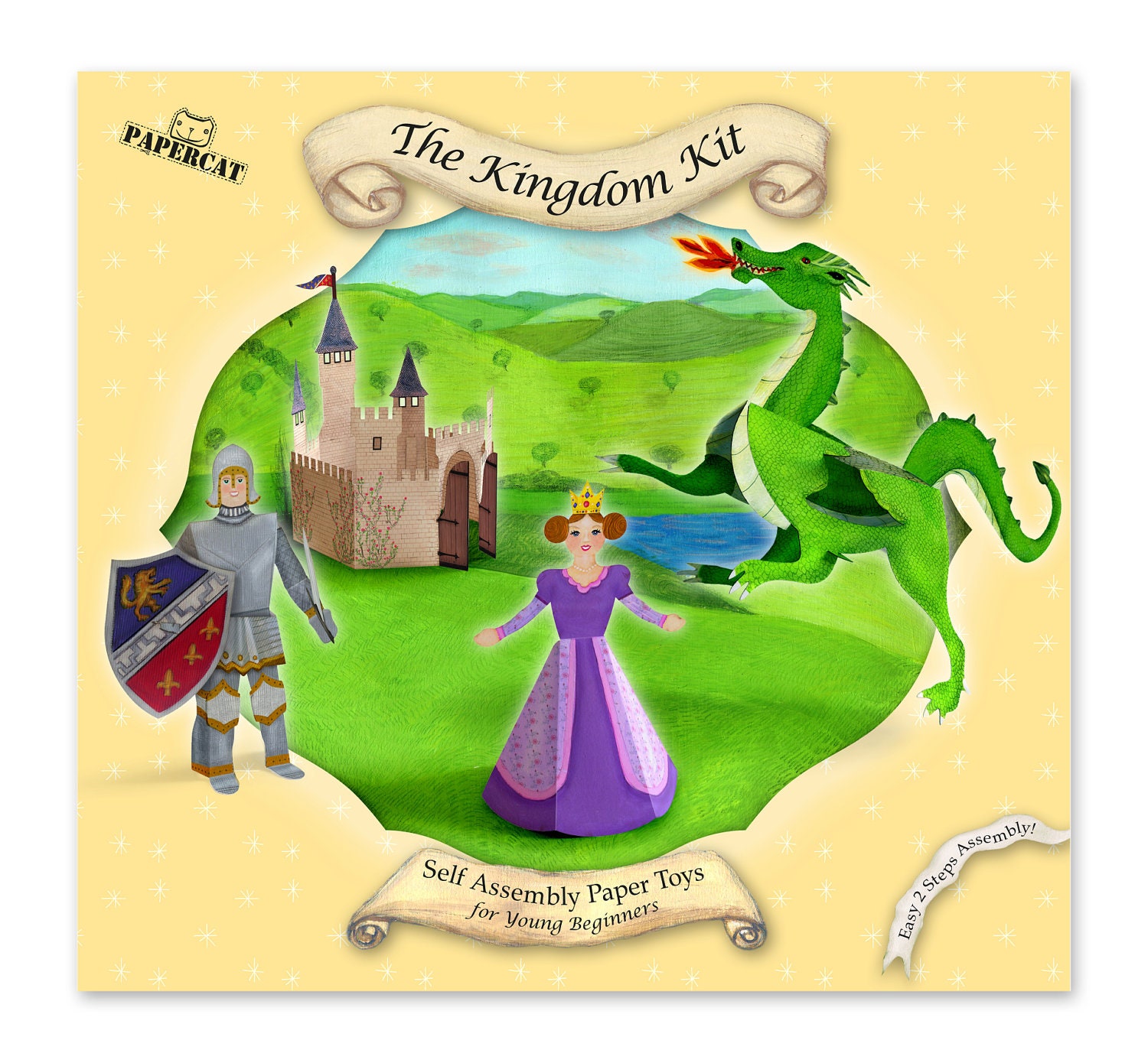 Medieval Kingdom Paper Craft Kit: Princess, Knight & Dragon - Etsy