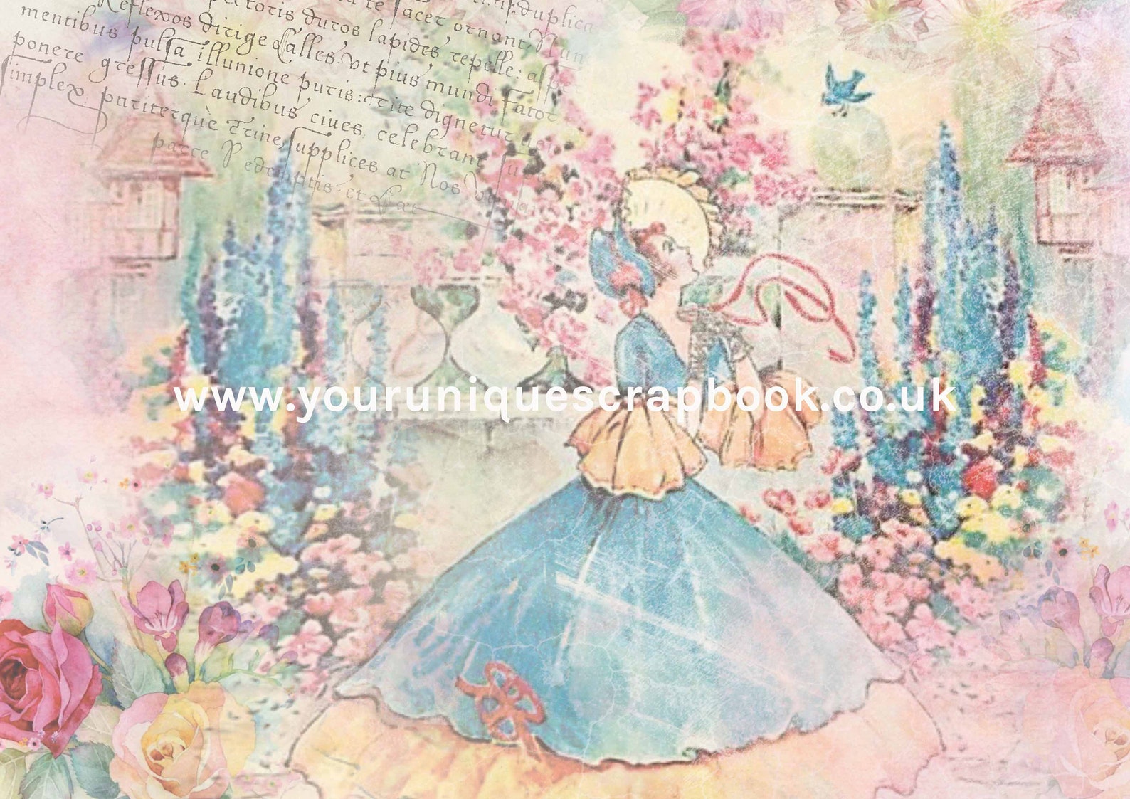 Garden Theme - 12 Digital Paper - Vintage Paper Theme - Scrapbooking ...