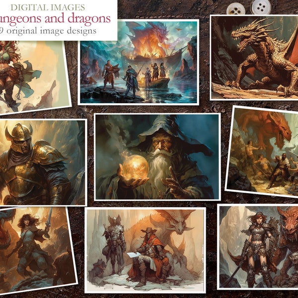 Dungeons and Dragons Clip Art - Etsy