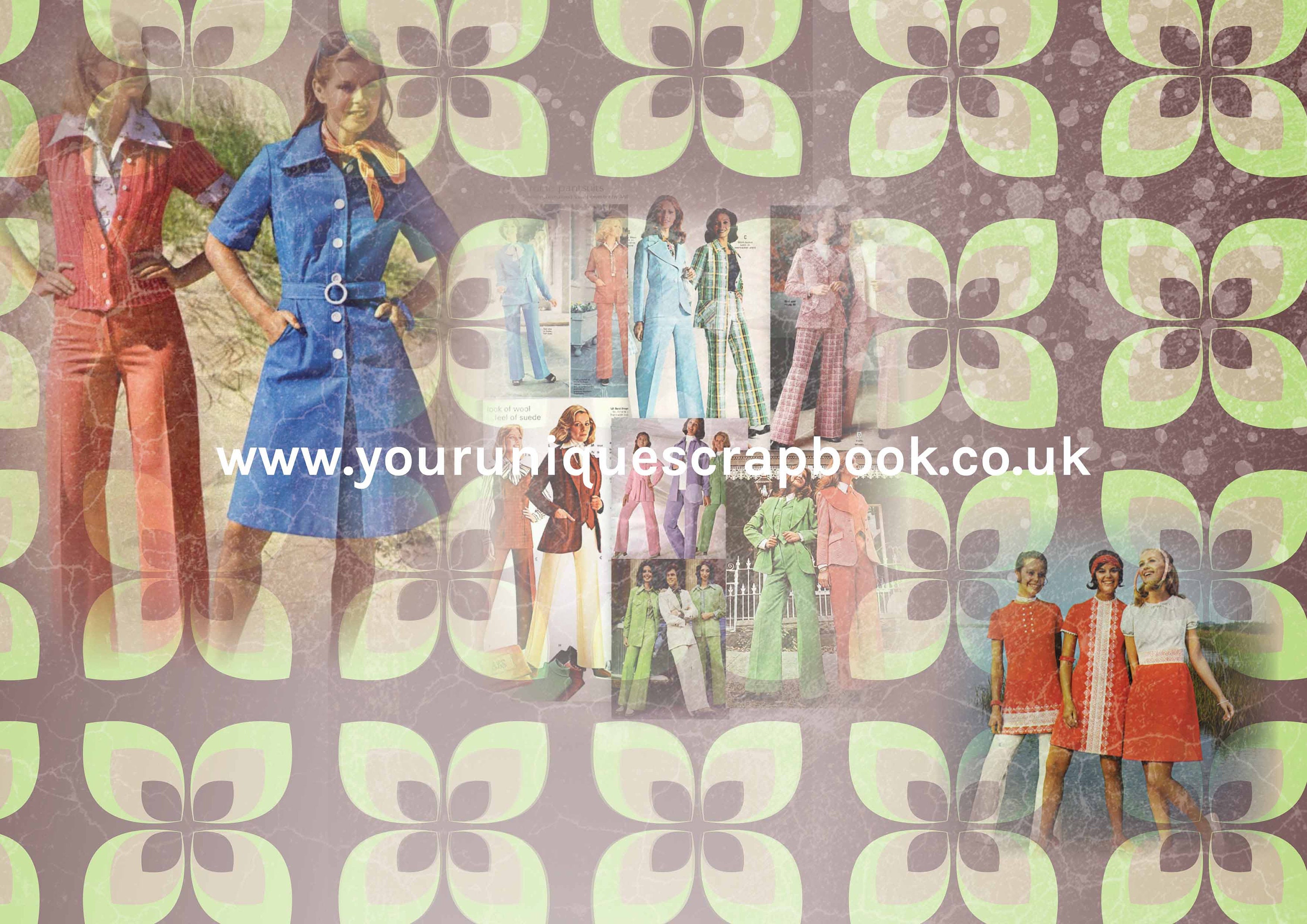 1970's 18 Themed Digital Papers Forties Digital Paper Scrapbooking ...