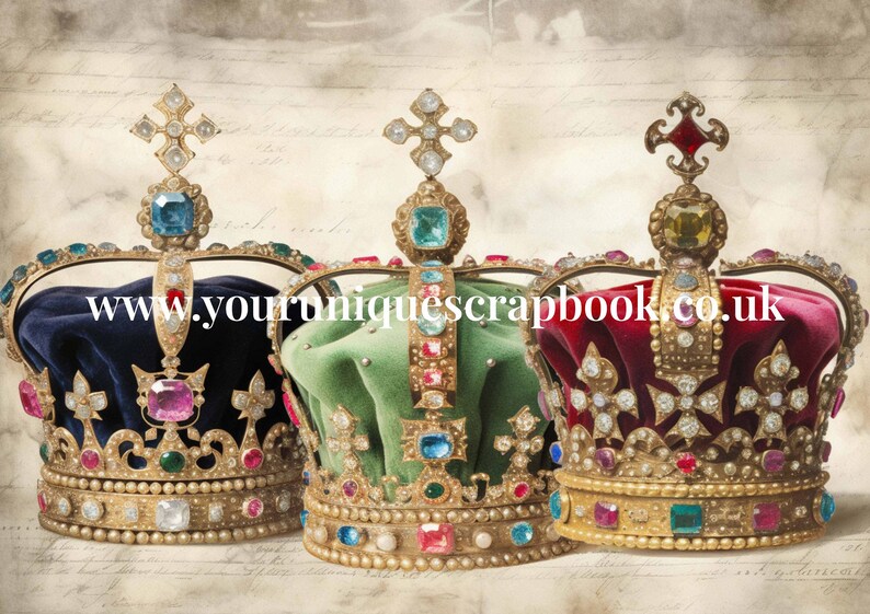 Kings Coronation 16 Digital Papers Scrapbooking Journal Paper Digital ...