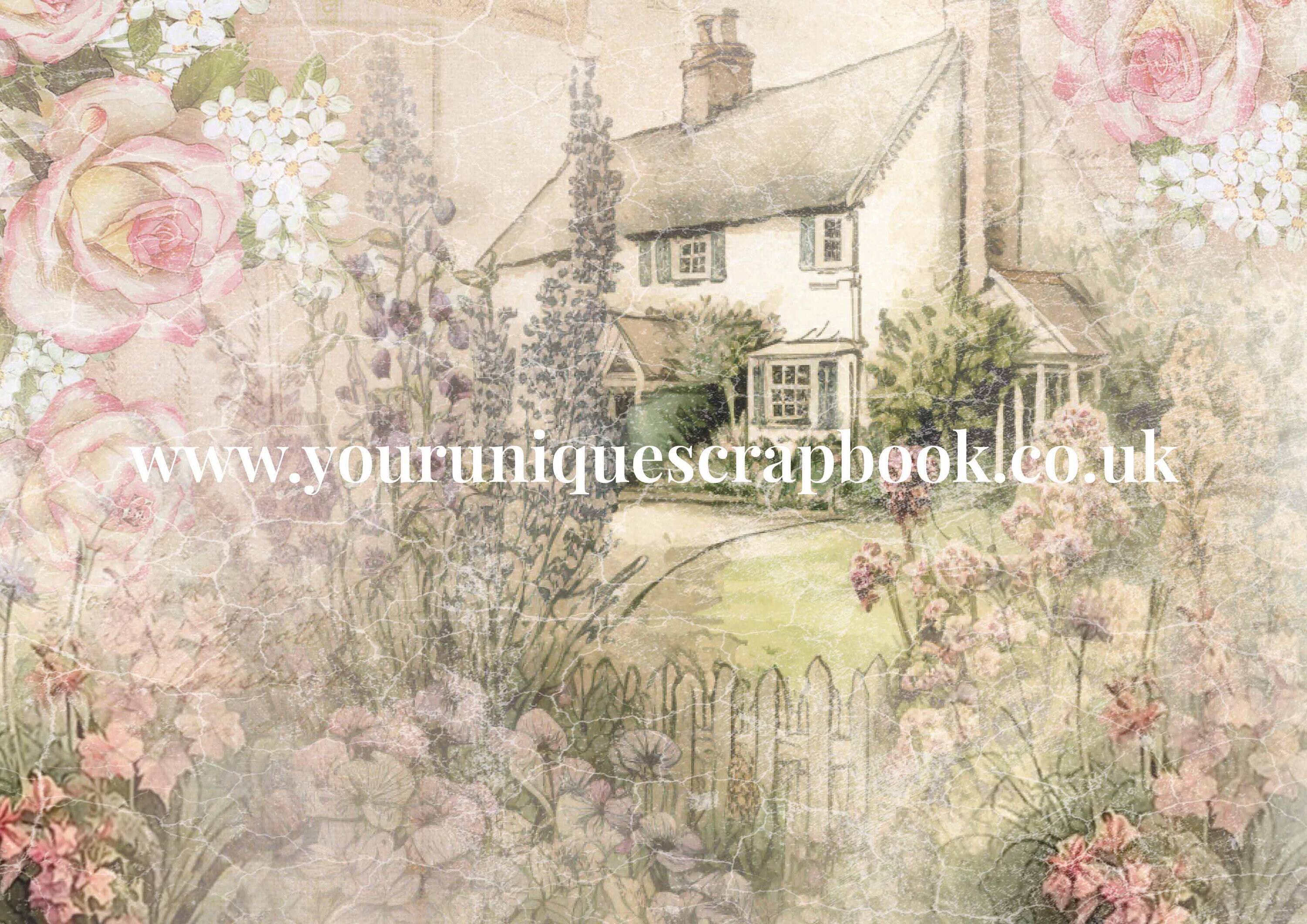 English Cottage Gardens - 8 Themed Papers - Digital Download Paper ...