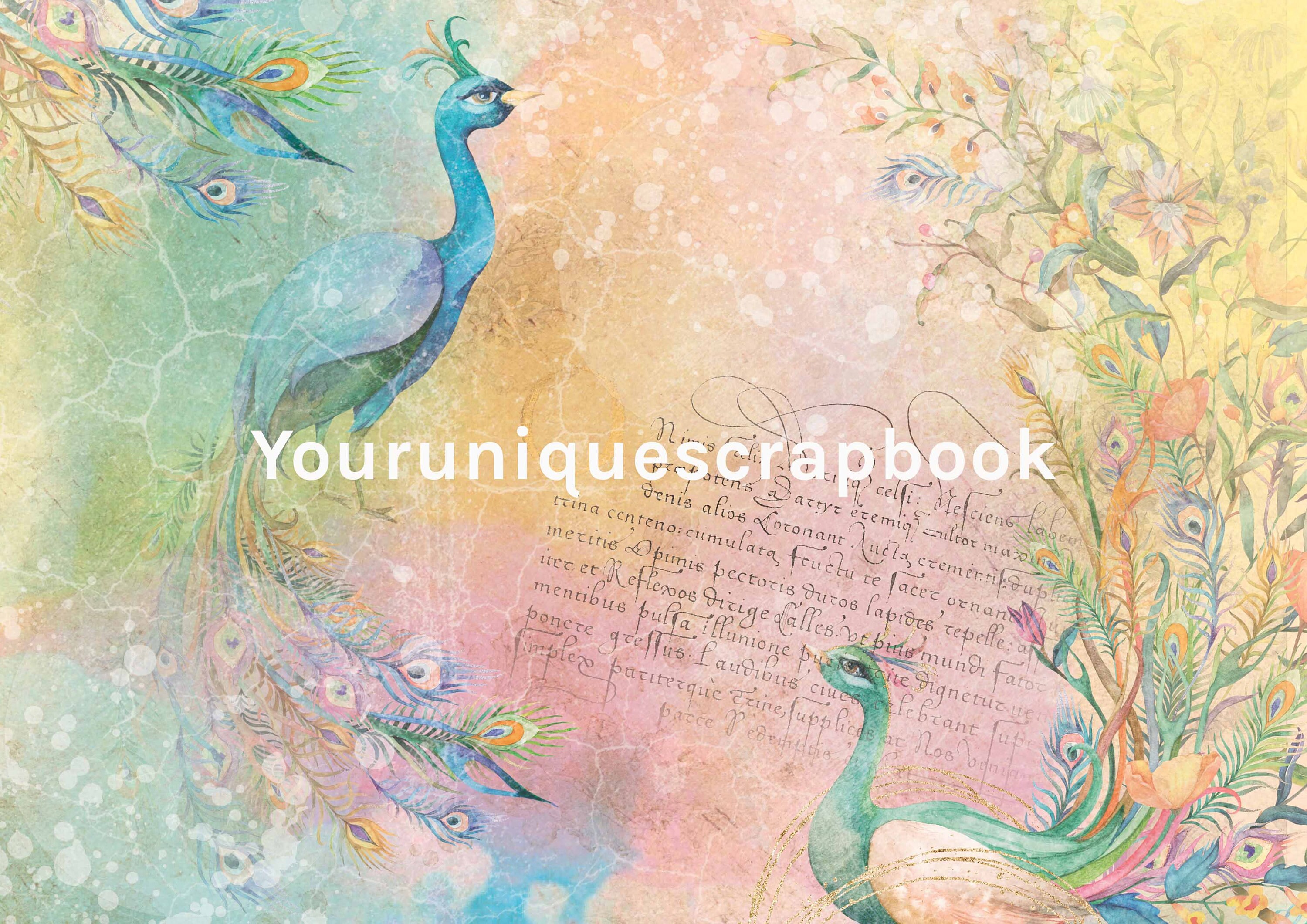 Peacock - 8 Digital Papers - Scrapbooking Digital Paper - Digital ...