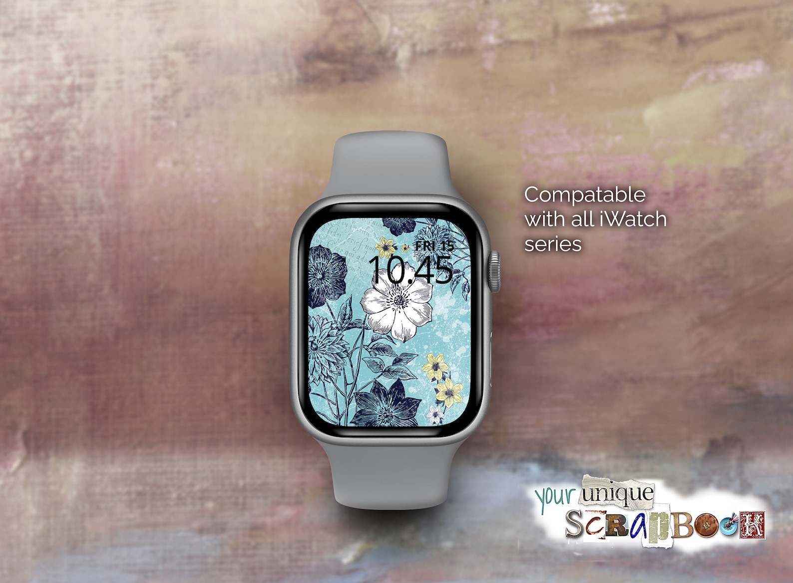 Apple Watch Face – Blue Flower Theme Wallpaper - Iwatch Wallpaper ...