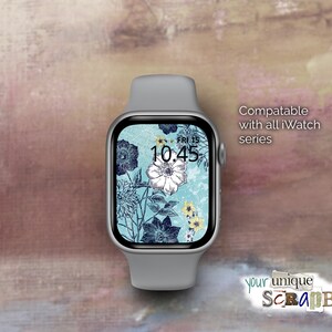 Apple Watch Face – Blue Flower Theme Wallpaper - Iwatch Wallpaper ...