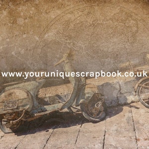 Vintage Bike - 12 Themed Digital Paper Downloads - Rustic Grunge Theme ...