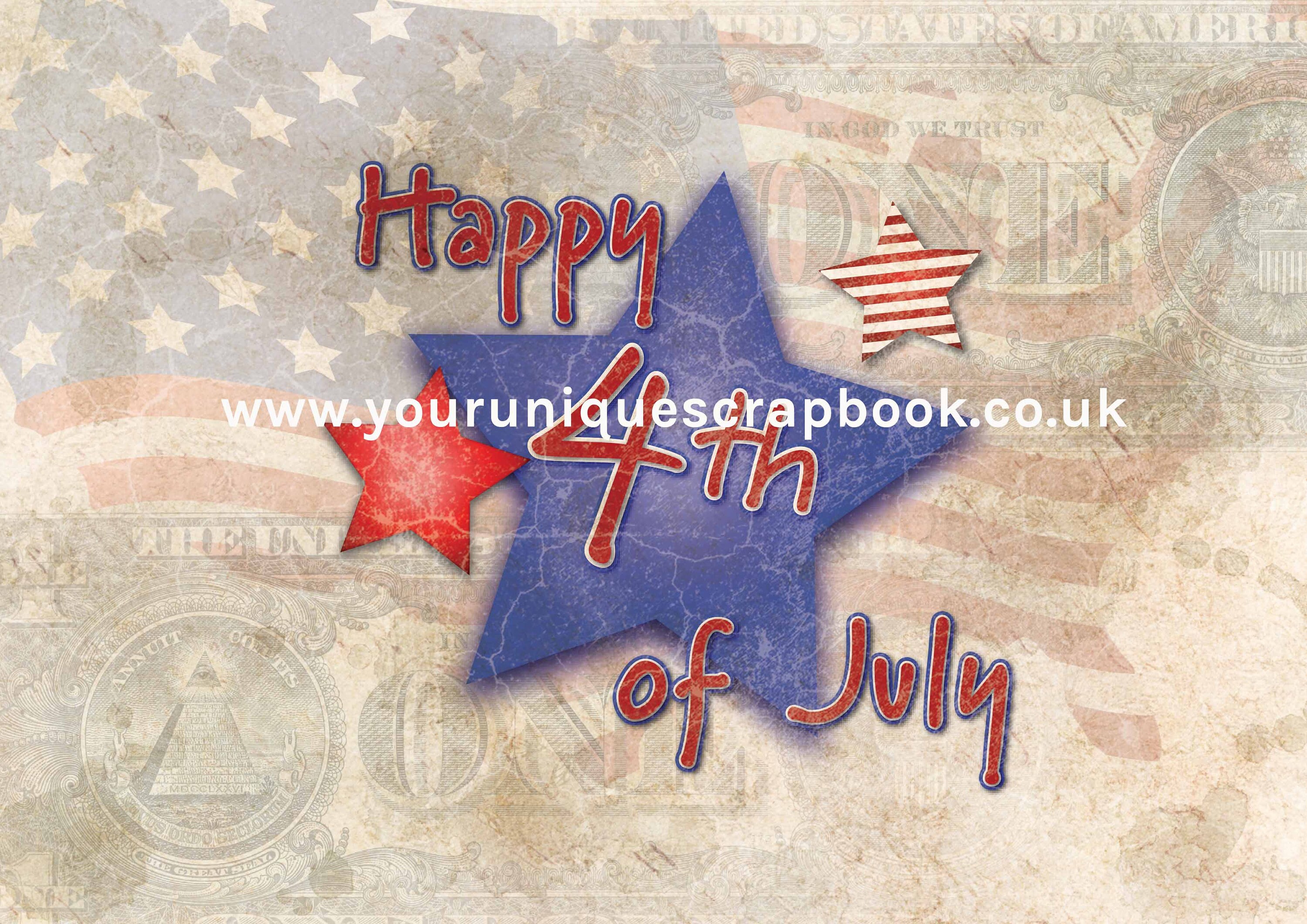 Fourth of July - 8 Themed Papers - Scrapbooking Digital Paper - Digital ...
