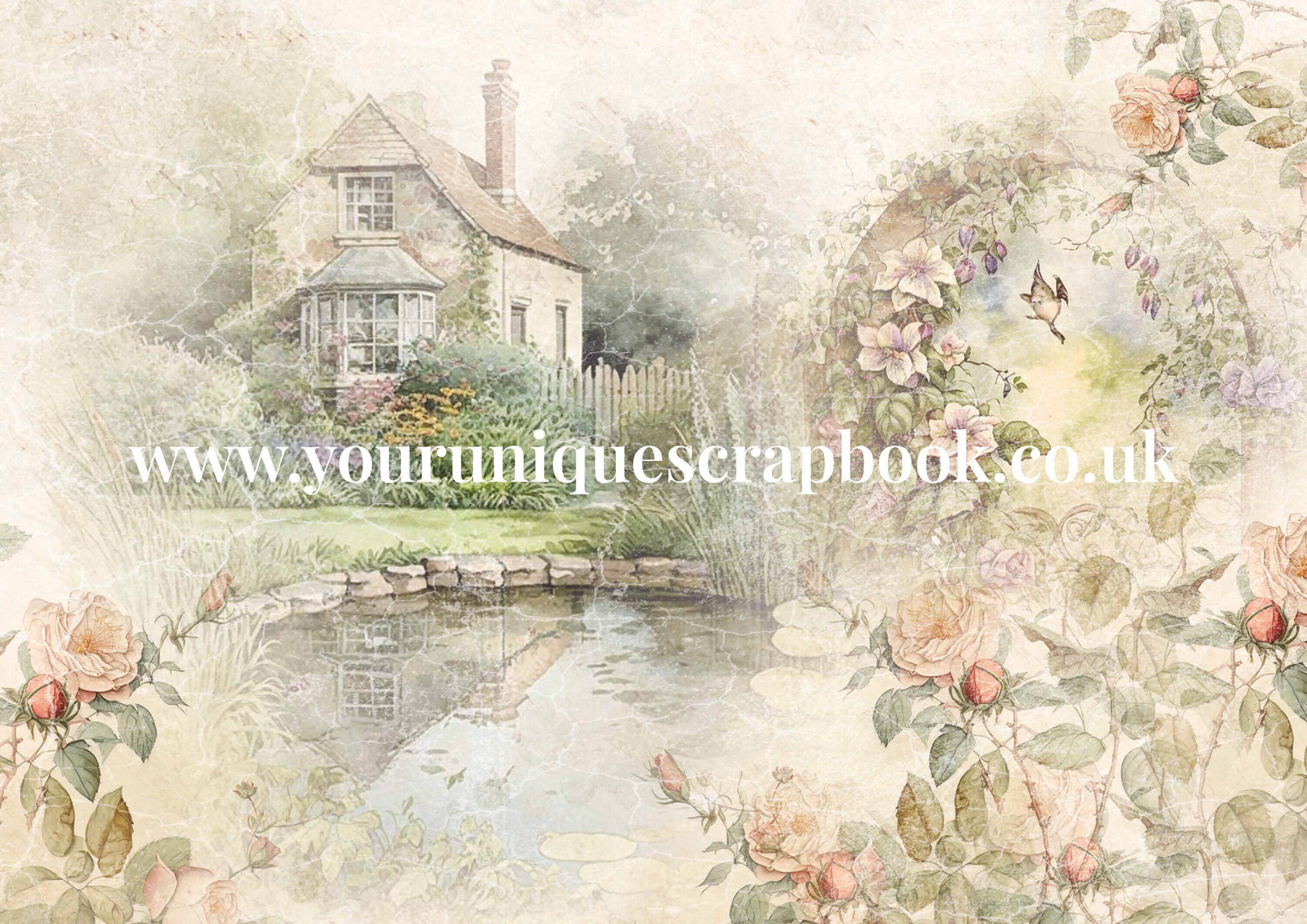 English Cottage Gardens - 8 Themed Papers - Digital Download Paper ...