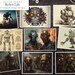 Robot Life - 12 Digital Papers - Scrapbooking Journal Paper - Digital ...