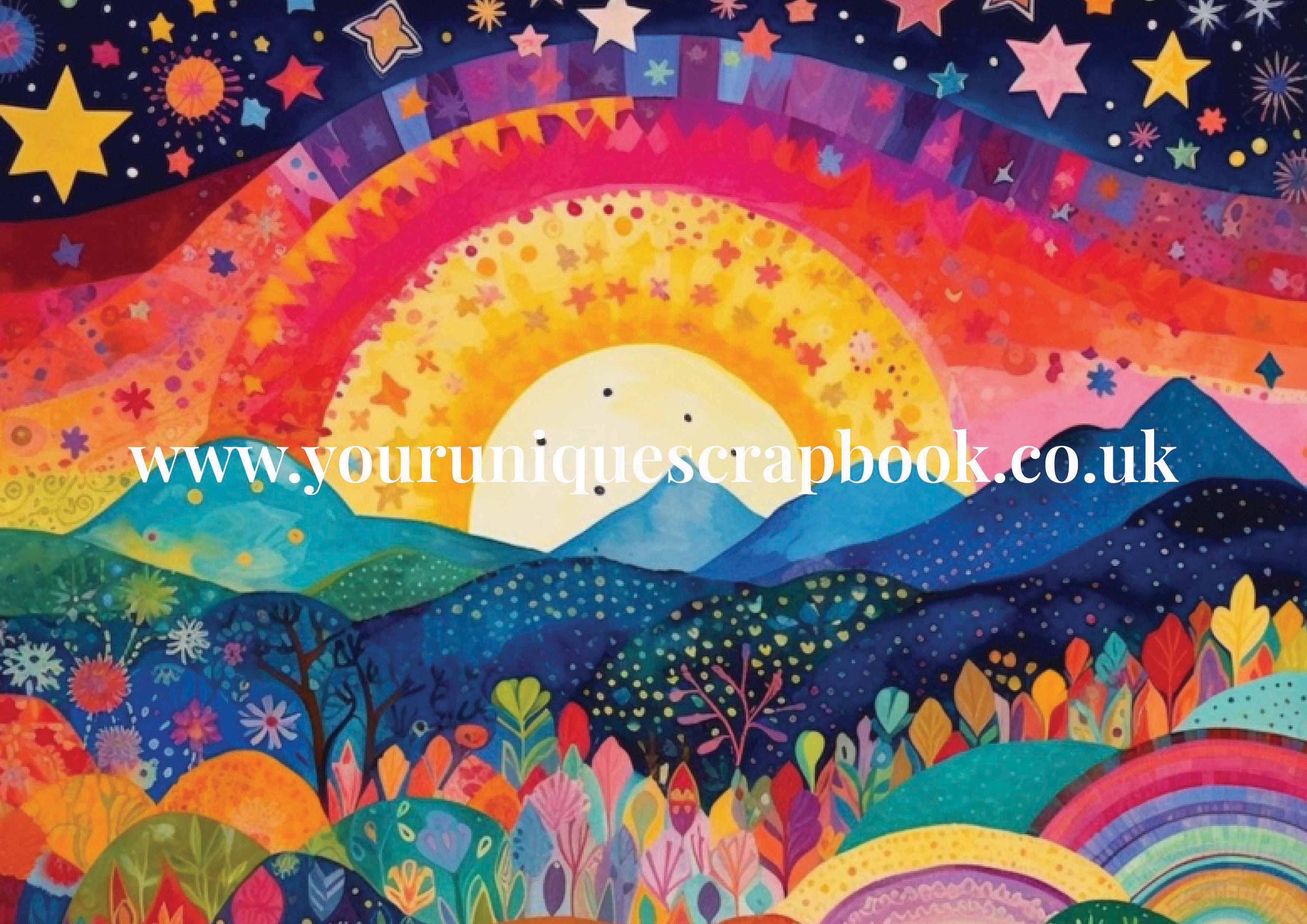 Nature Folk Art - 12 Themed Papers - Scrapbooking - Digital Download ...