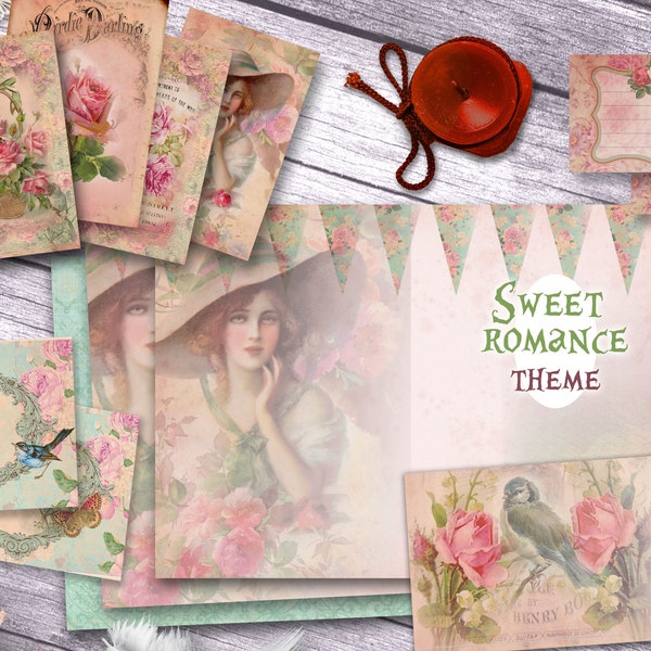 Romance Theme Scrapbook Paper - Etsy