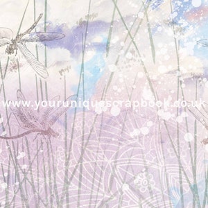 Dragonfly Themed Paper 8 Digital Sheets Scrapbooking Digital Paper ...