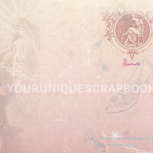 Fairy Tale Themed Paper and Tags - Scrapbooking Journal Paper - Digital ...