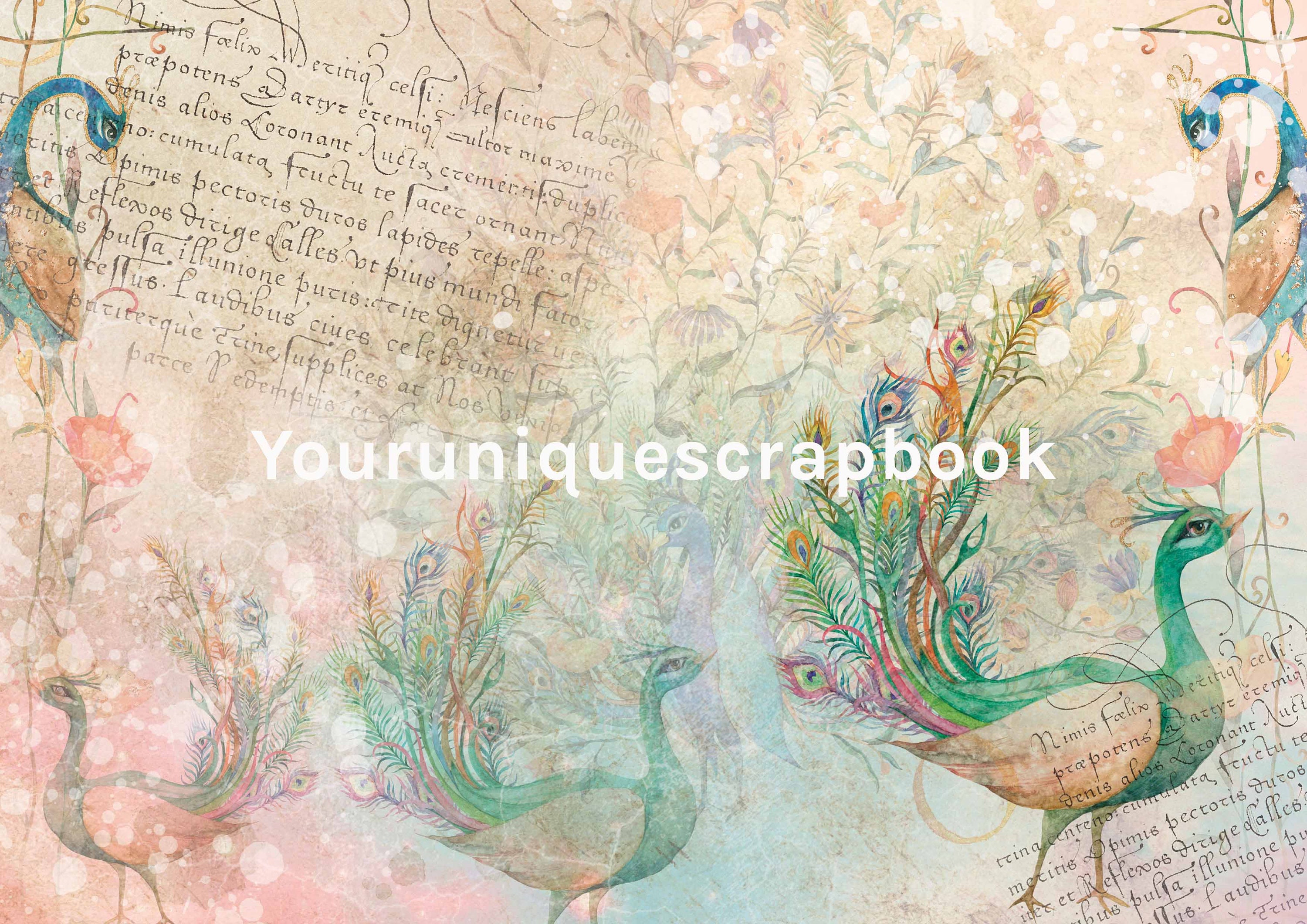 Peacock - 8 Digital Papers - Scrapbooking Digital Paper - Digital ...