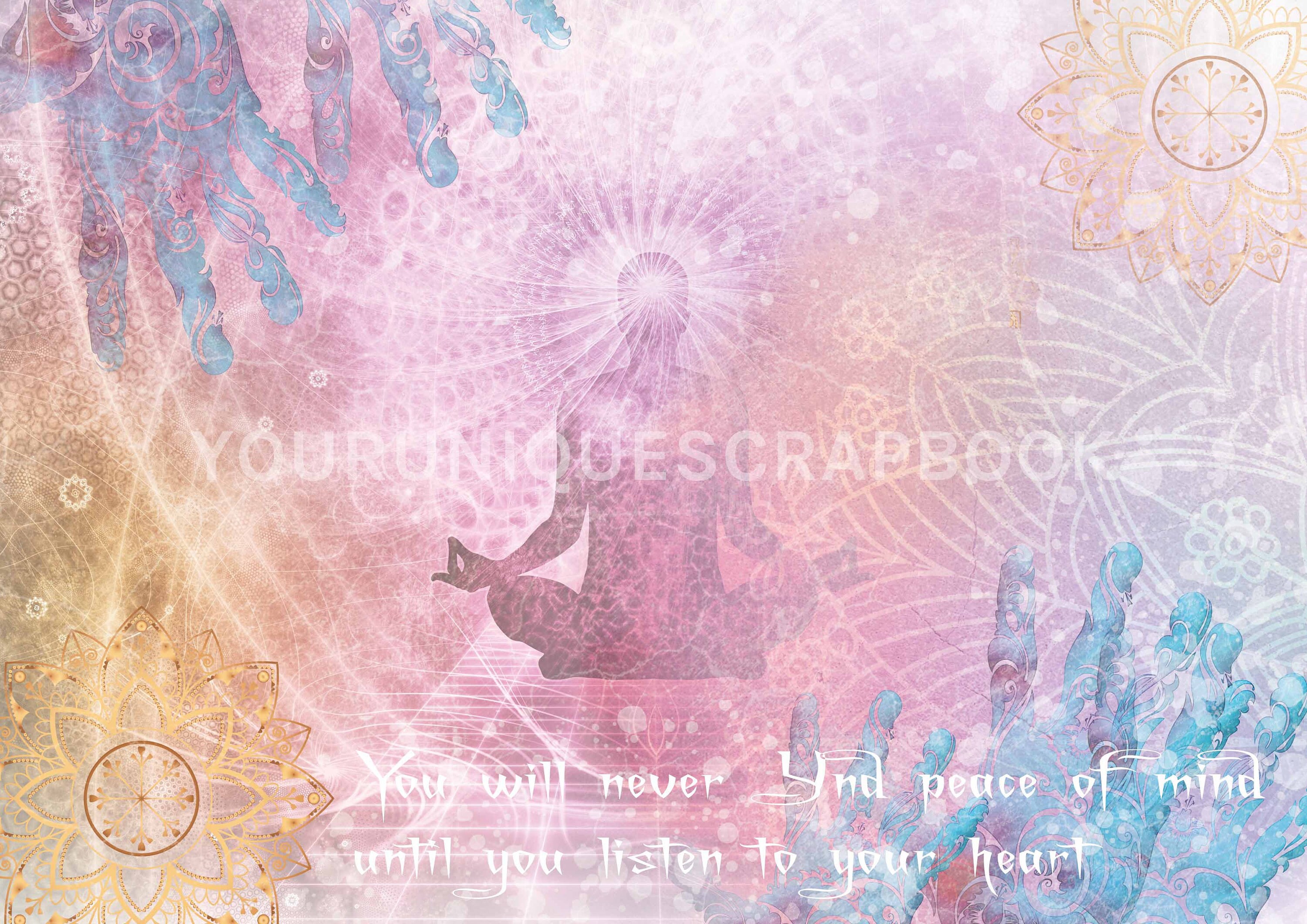 Zen Themed 8 Digital Paper Scrapbooking Journal Paper | Etsy