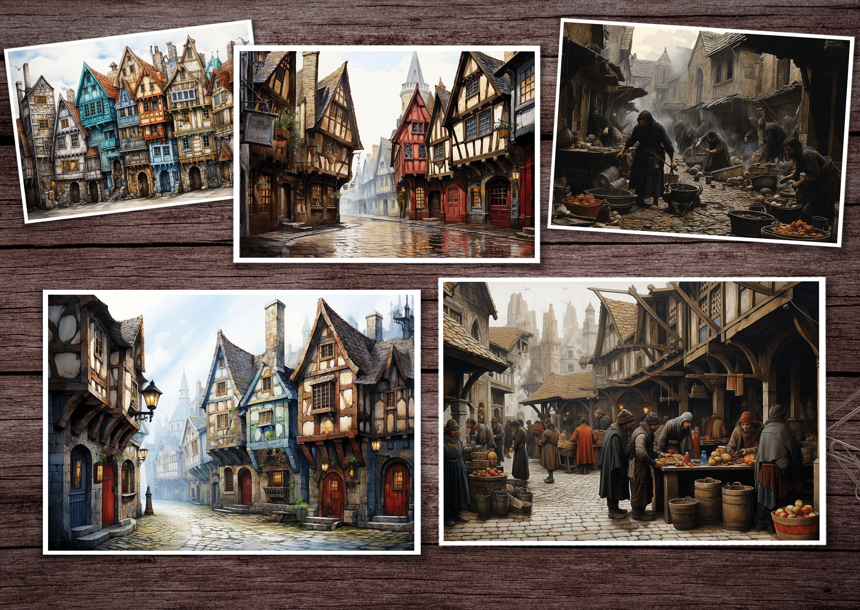 Medieval Times - 14 Digital Papers - Clip Art - Scrapbooking Journal ...