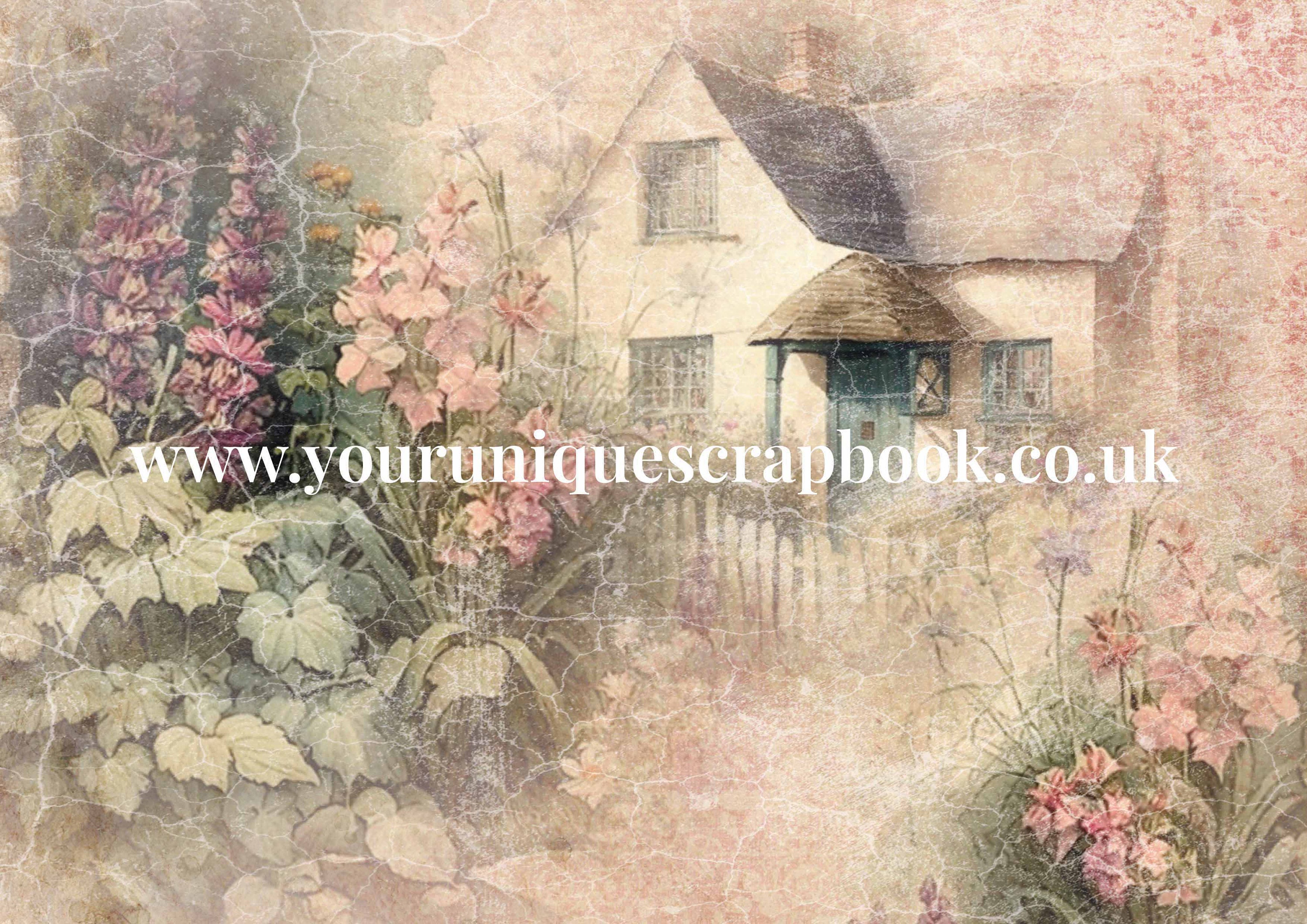 English Cottage Gardens - 8 Themed Papers - Digital Download Paper ...