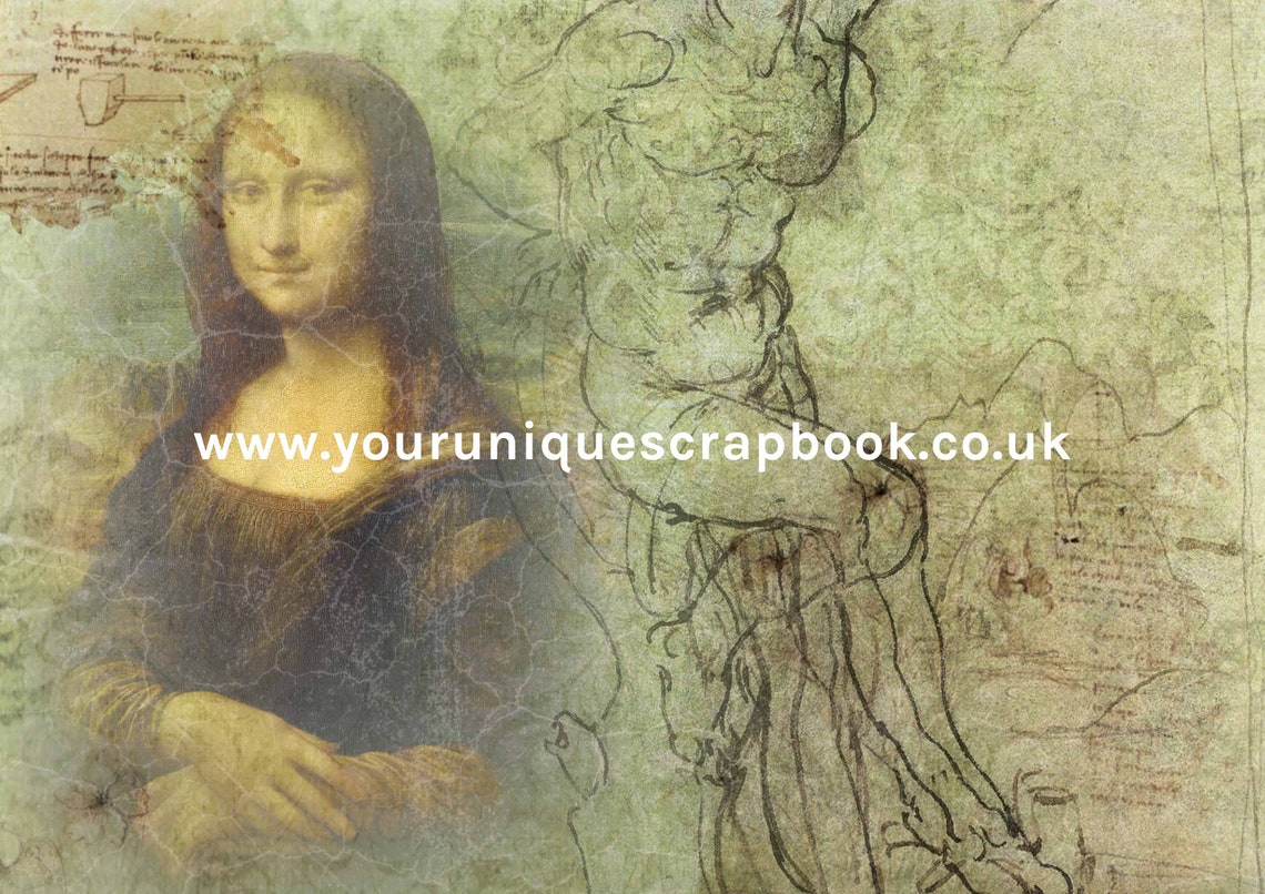 Leonardo Da Vinci - 10 Themed Papers - Scrapbooking Journal Paper ...