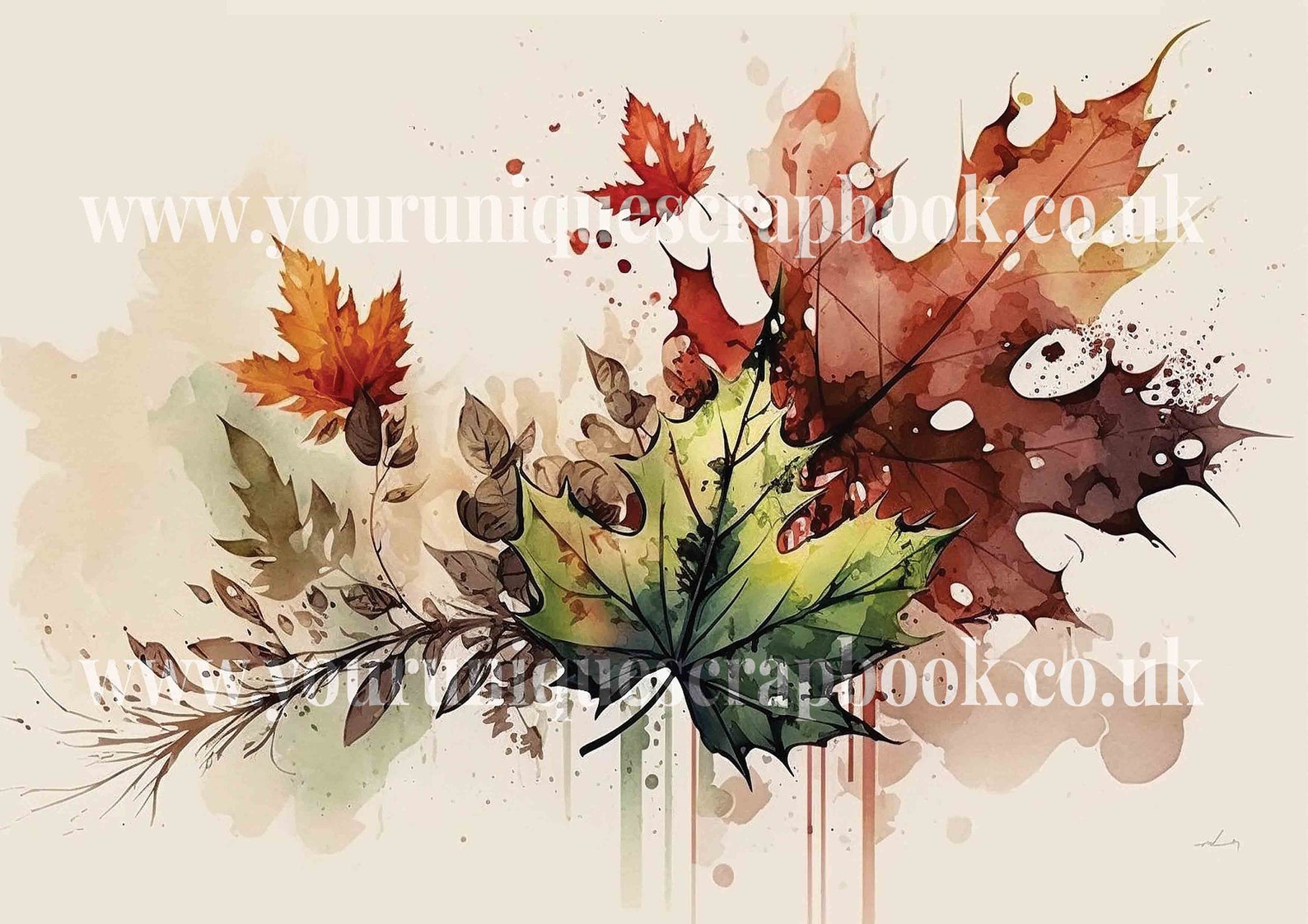 8 Autumn Leaves Themed Images Digital Download Images - Etsy