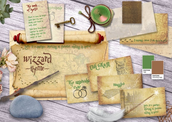 Wizard Themed Scrapbooking Journal Paper Digital Download - Etsy UK