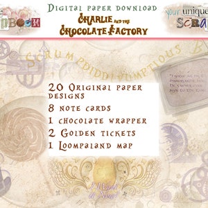 Charlie and the Chocolate Factory Theme - Scrapbooking Journal Paper ...