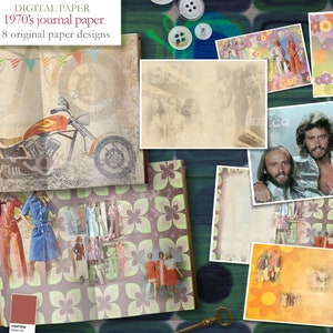 1970's - 18 Themed Digital Papers - Forties - Digital Paper ...