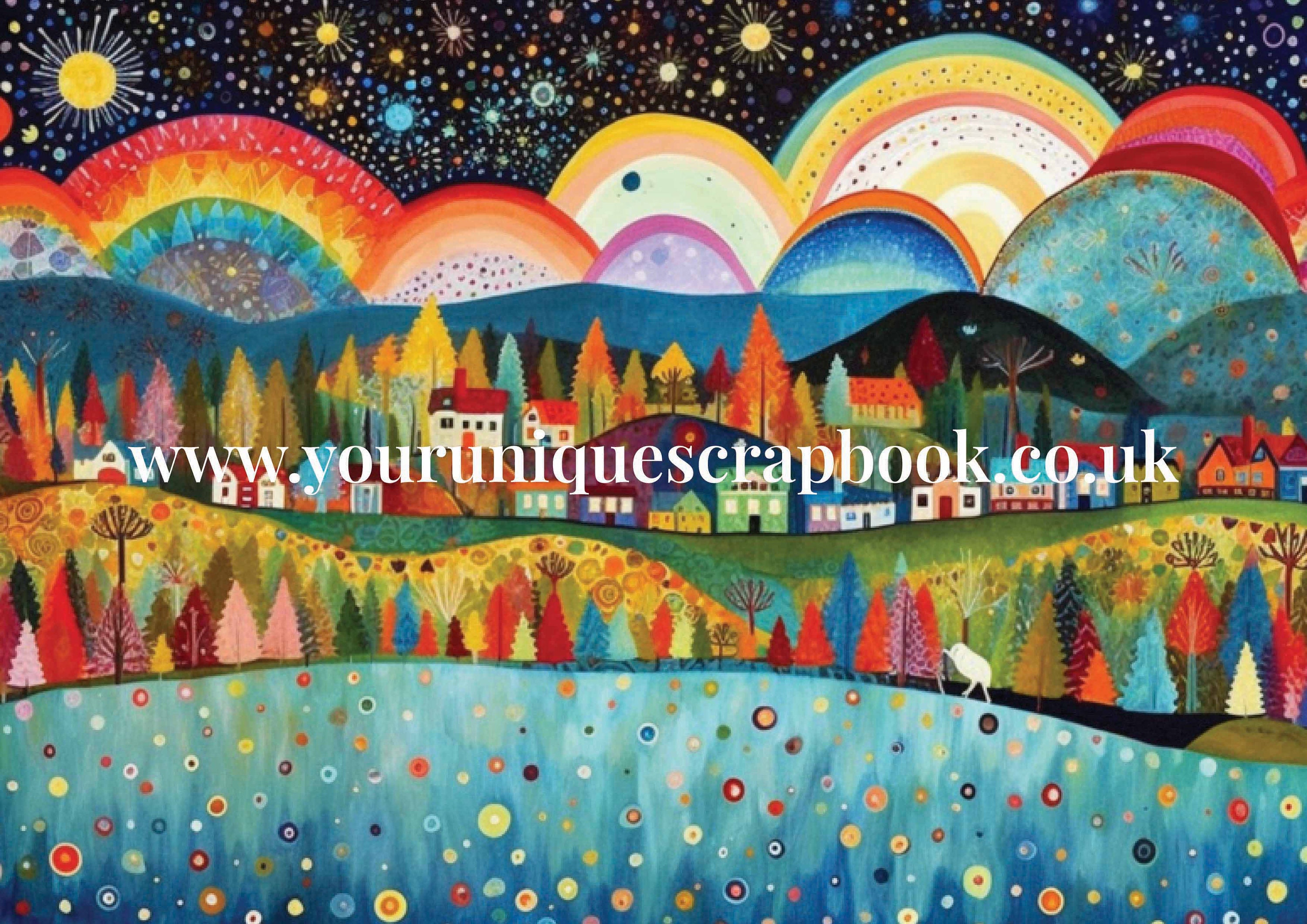 Nature Folk Art - 12 Themed Papers - Scrapbooking - Digital Download ...