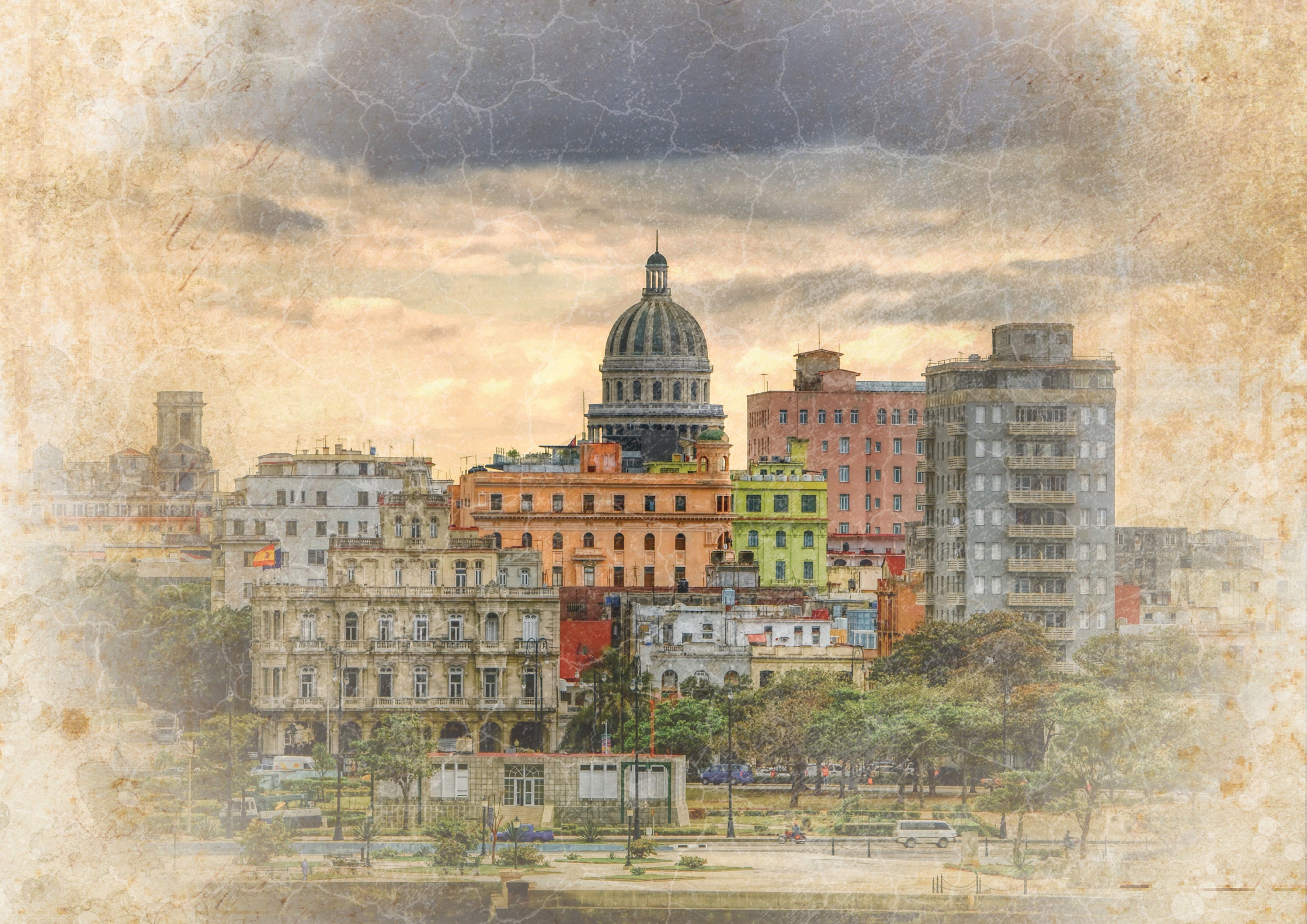 Cuban - 12 Themed Digital Papers - Scrapbooking Journal Paper - Digital ...