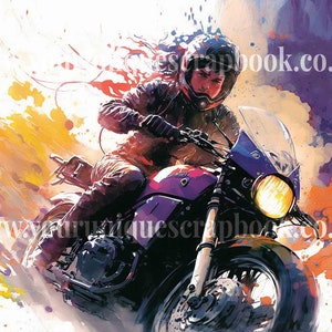 Vintage Bike 8 Comic Book Themed Images - Digital Download Images ...