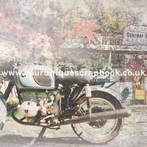 Vintage Bike - 12 Themed Digital Paper Downloads - Rustic Grunge Theme ...