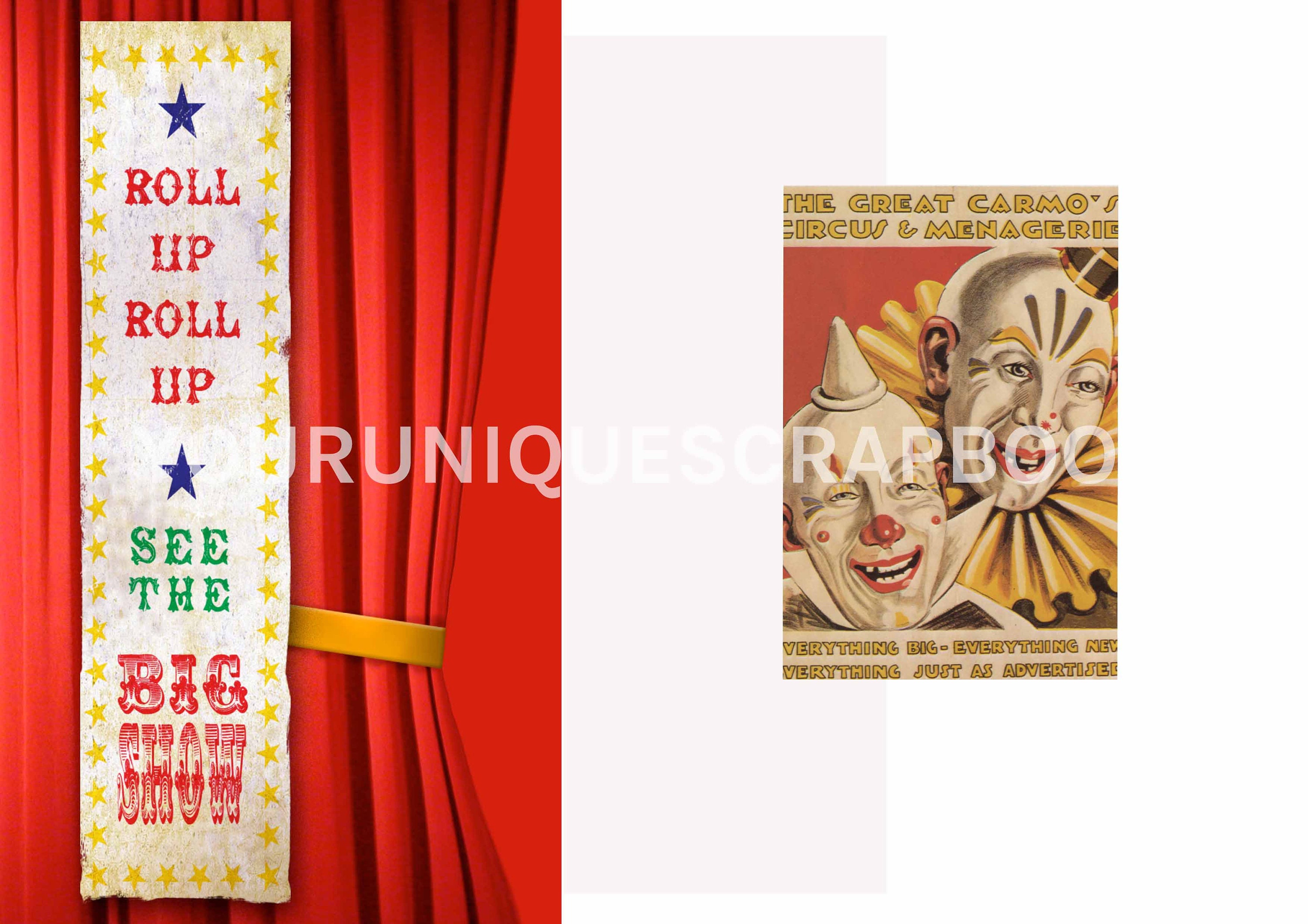 Carnival Circus Theme - Scrapbooking Journal Paper - Vintage Themed ...
