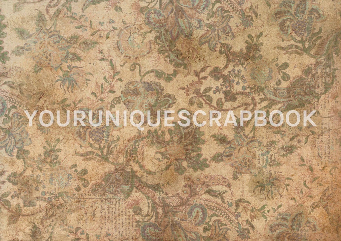 Old English Themed Scrapbooking Journal Paper Vintage Themed - Etsy UK