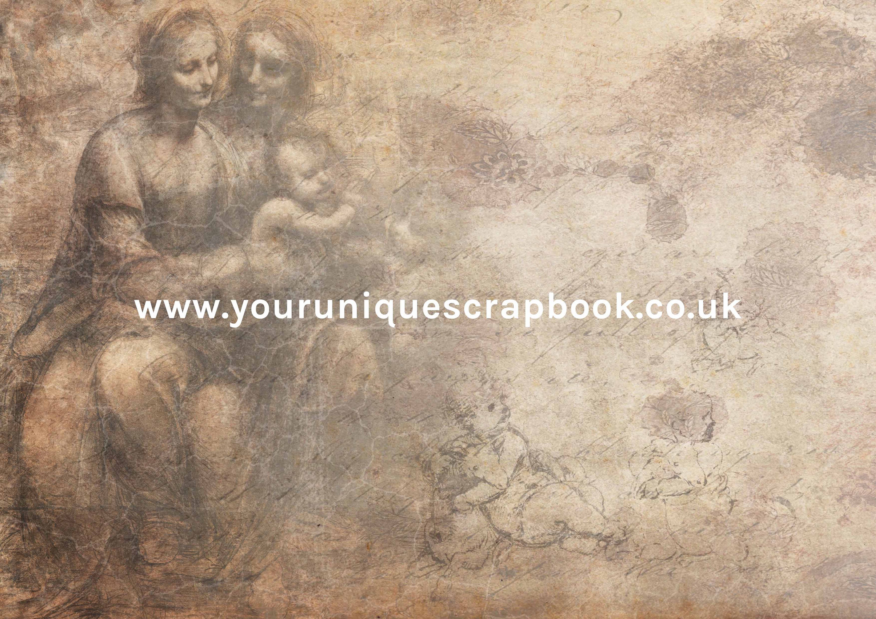 Leonardo Da Vinci - 10 Themed Papers - Scrapbooking Journal Paper ...