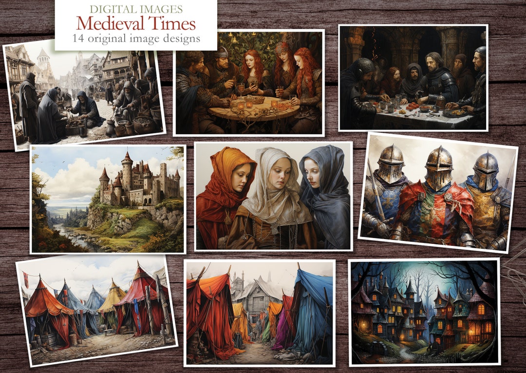 Medieval Times - 14 Digital Papers - Clip Art - Scrapbooking Journal ...