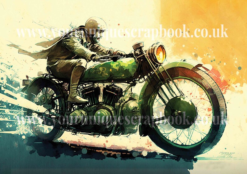 Vintage Bike 8 Comic Book Themed Images - Digital Download Images ...