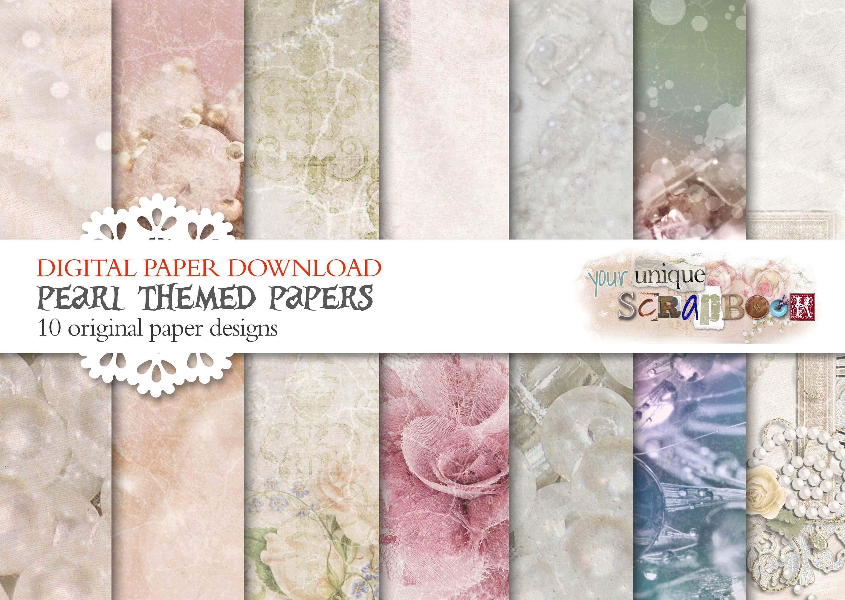 Pearl scrapbook paper store
