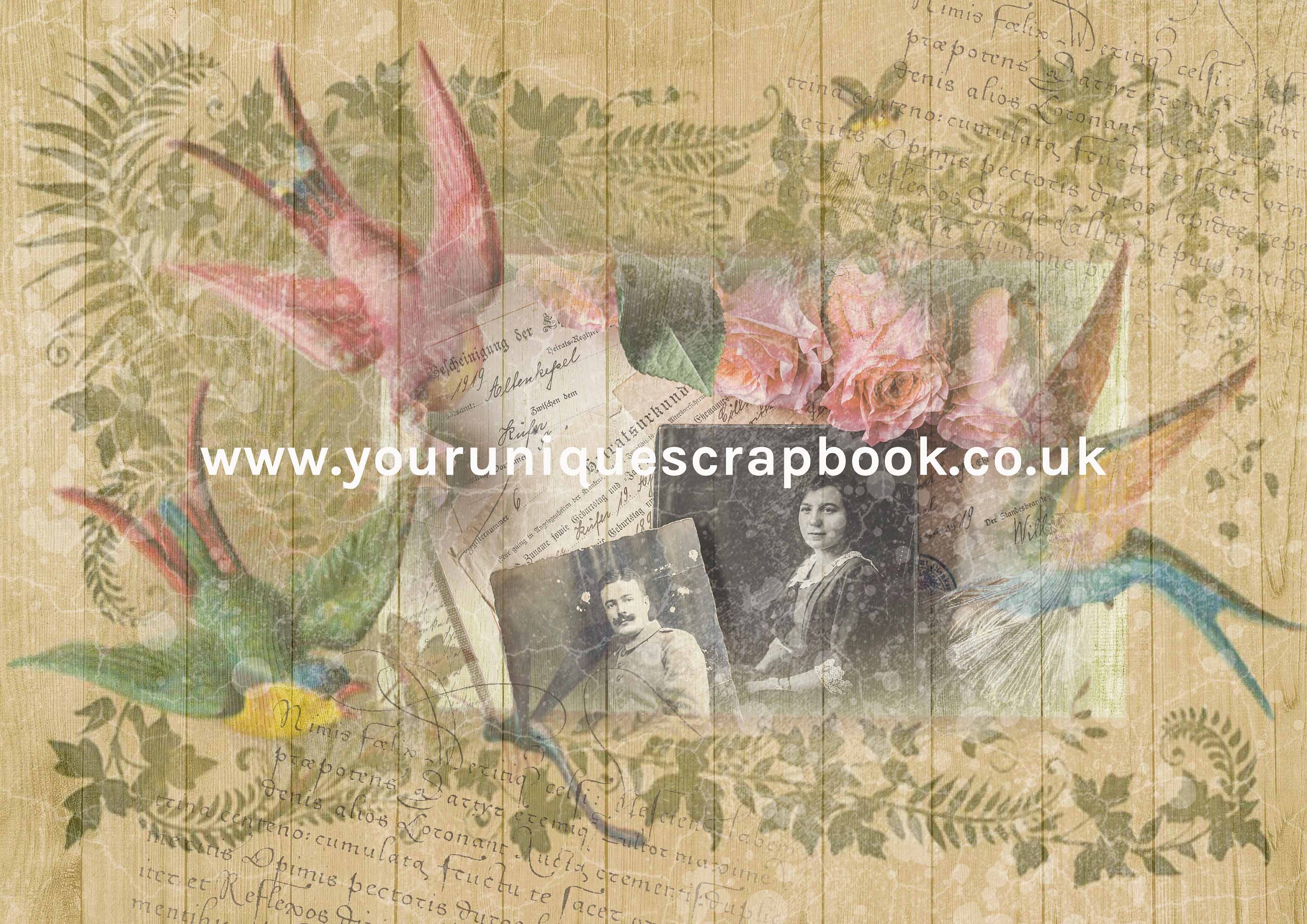 Garden Theme - 12 Digital Paper - Vintage Paper Theme - Scrapbooking ...