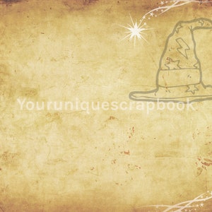 Wizard Themed Scrapbooking Journal Paper - Digital Download - Digital ...