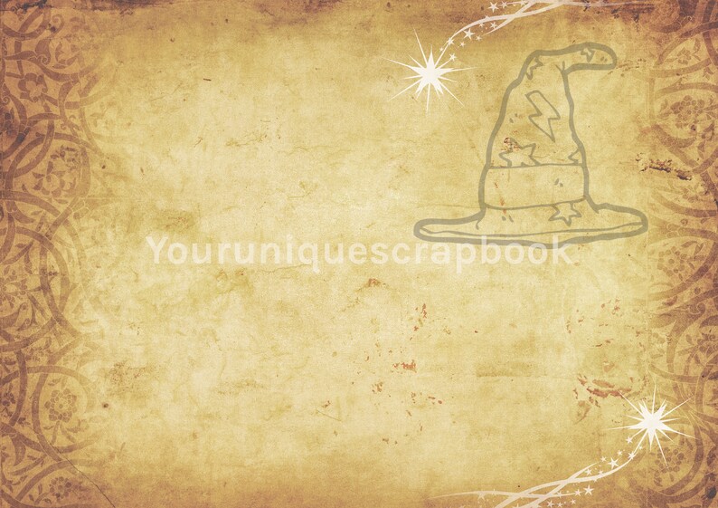 Wizard Themed Scrapbooking Journal Paper Digital Download - Etsy UK