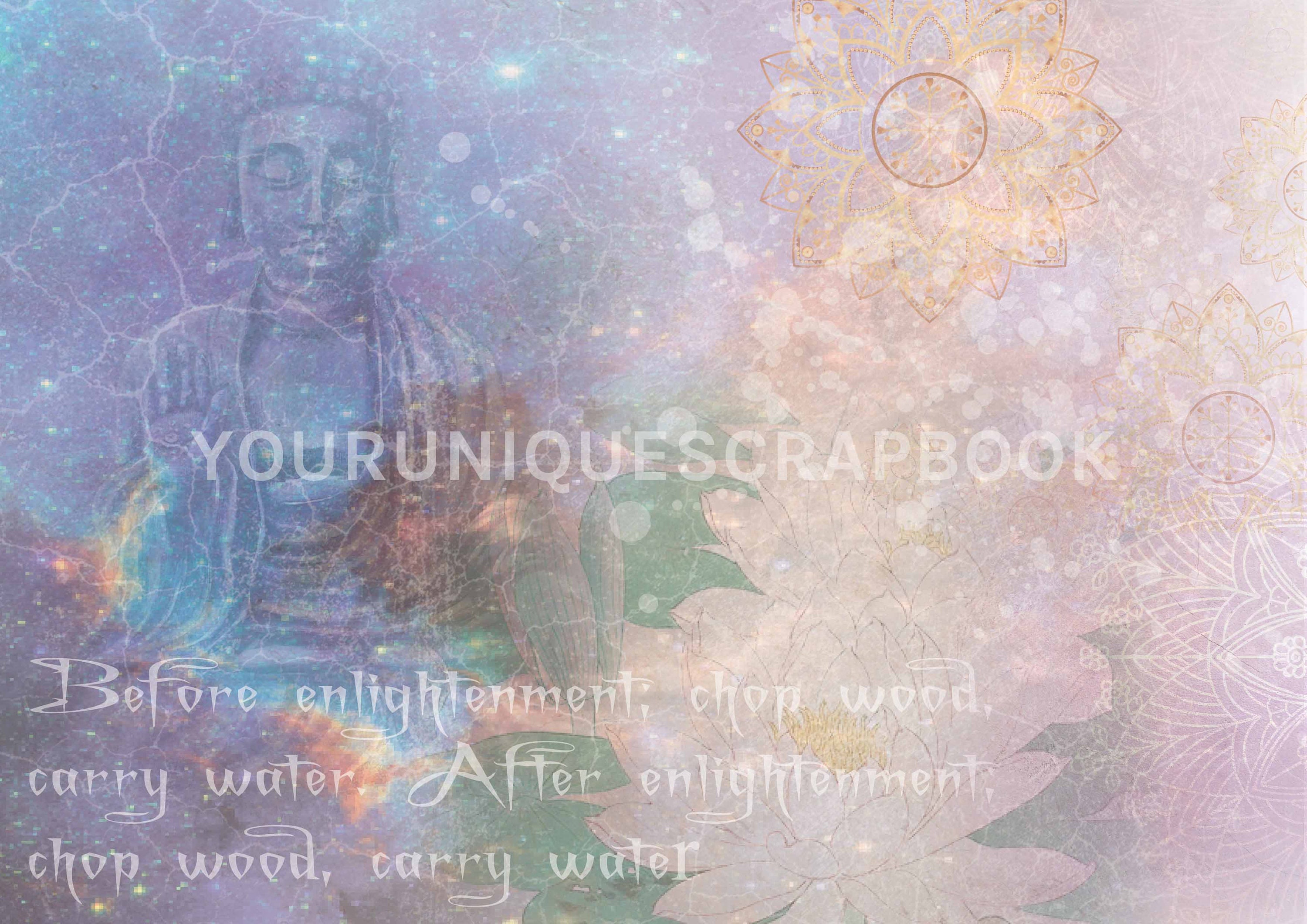 Zen Themed 8 Digital Paper Scrapbooking Journal Paper | Etsy