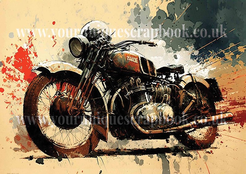 Vintage Bike 8 Comic Book Themed Images - Digital Download Images ...
