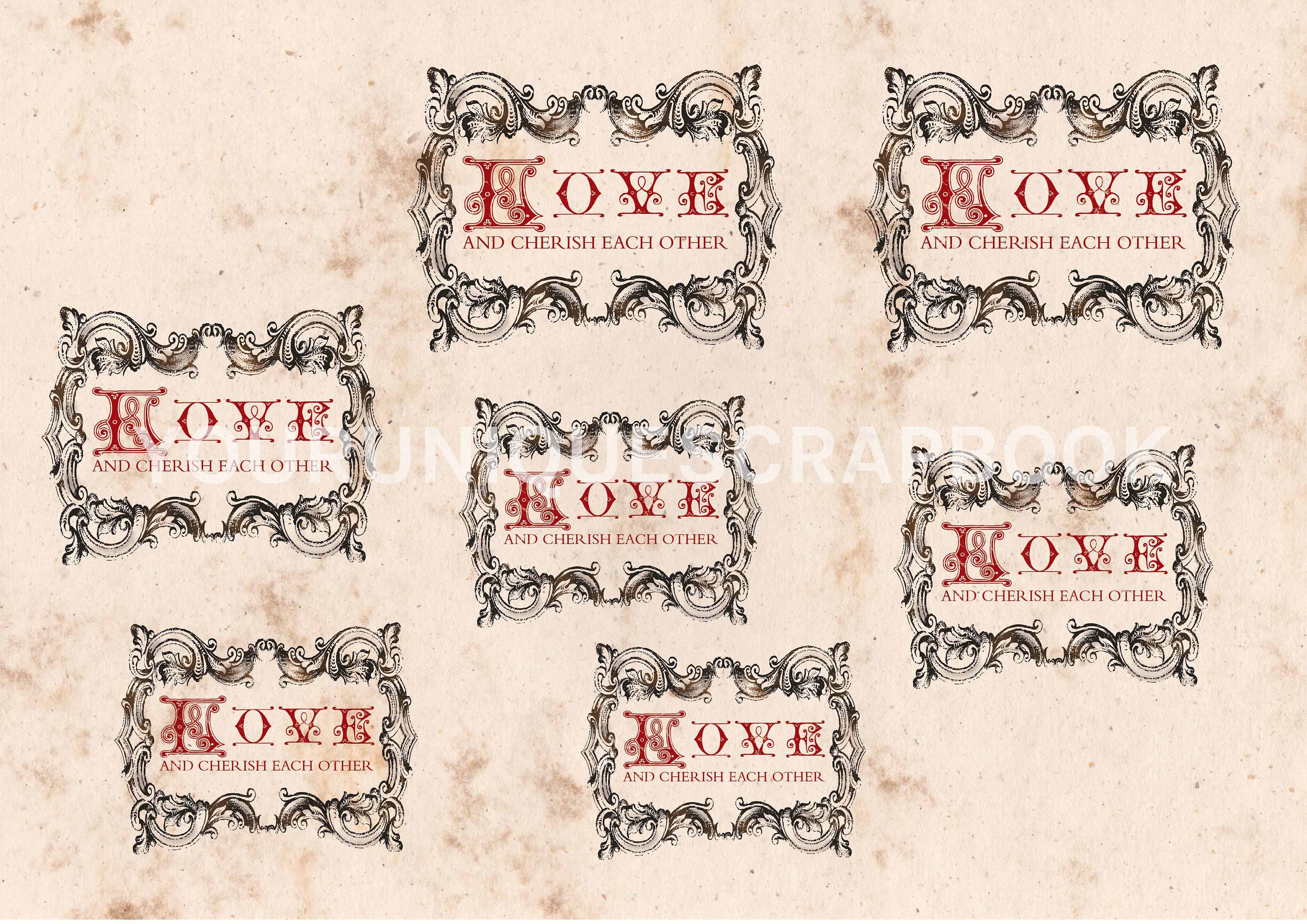 Vintage Christmas Theme - Scrapbooking Journal Paper - Vintage Themed ...