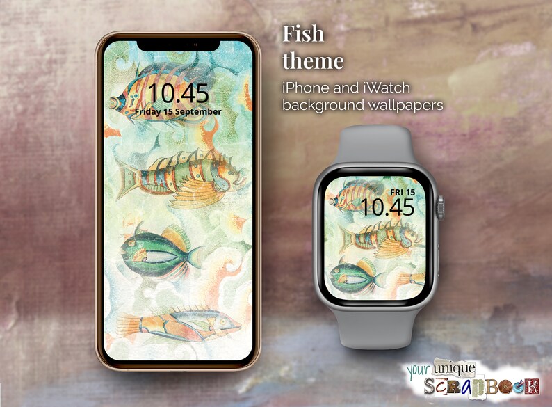Apple Watch Face – Fish Theme Wallpaper - Iwatch Wallpaper - iPhone ...