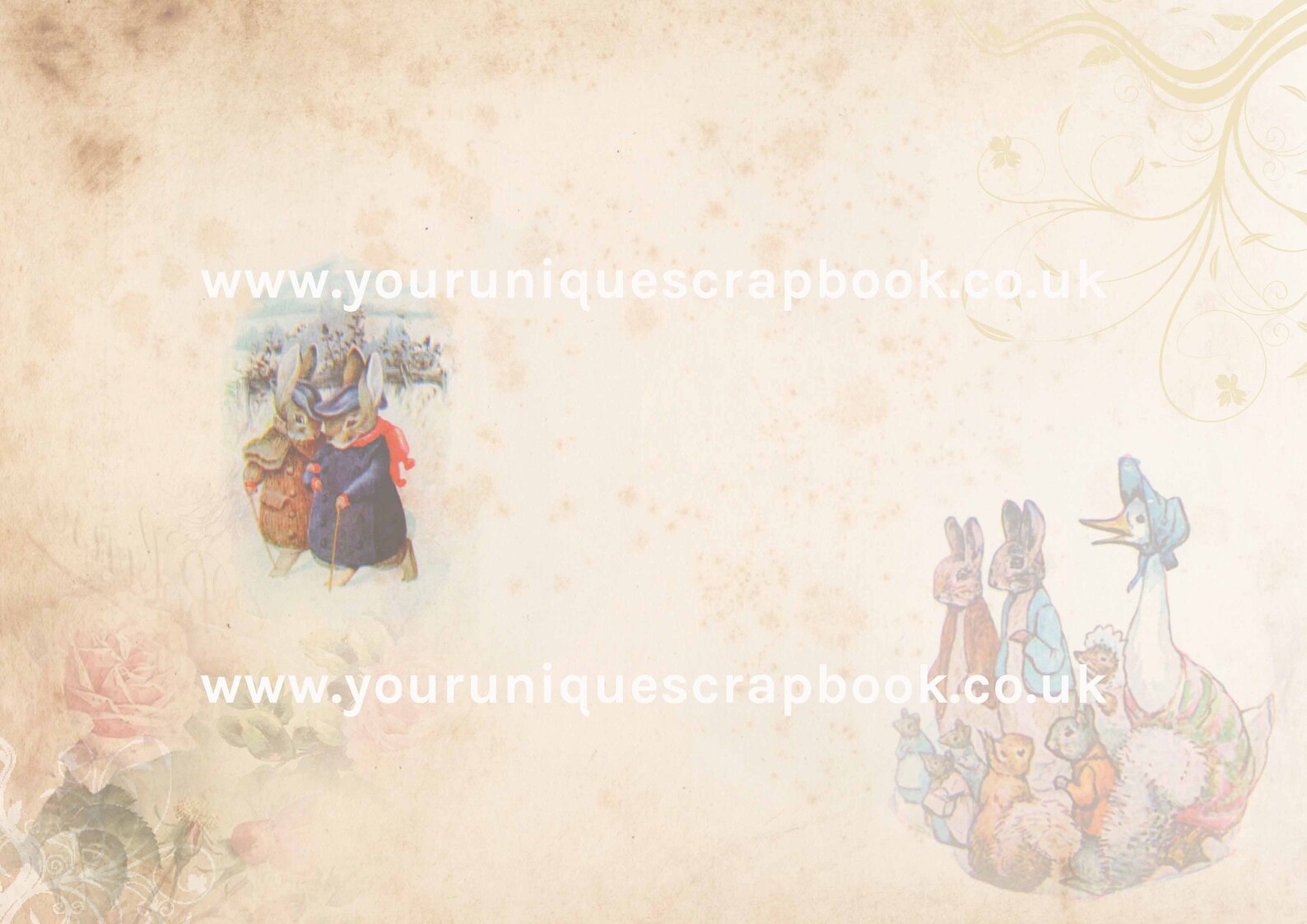 Beatrix Potter - 8 Digital Papers - Appley Dapply's Nursery Rhymes ...